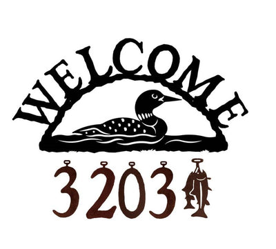 Crow Handcrafted Metal Welcome Address Sign