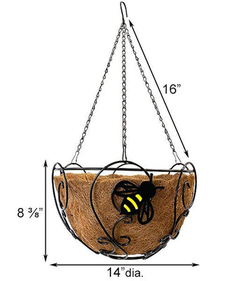 Decorative Metal Bee Garden Hanging Planter | Help Pollinators Thrive