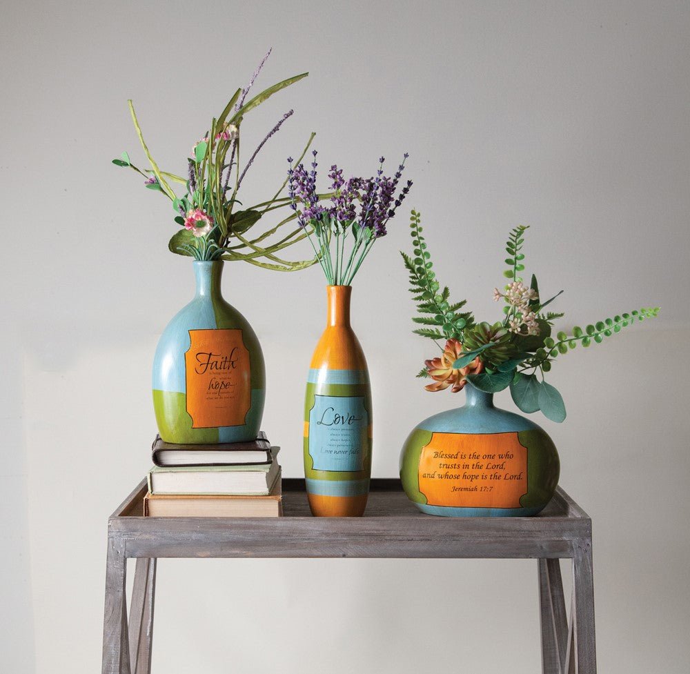 Jars of Clay Inspirational Vase Sculptures – Set of 3
