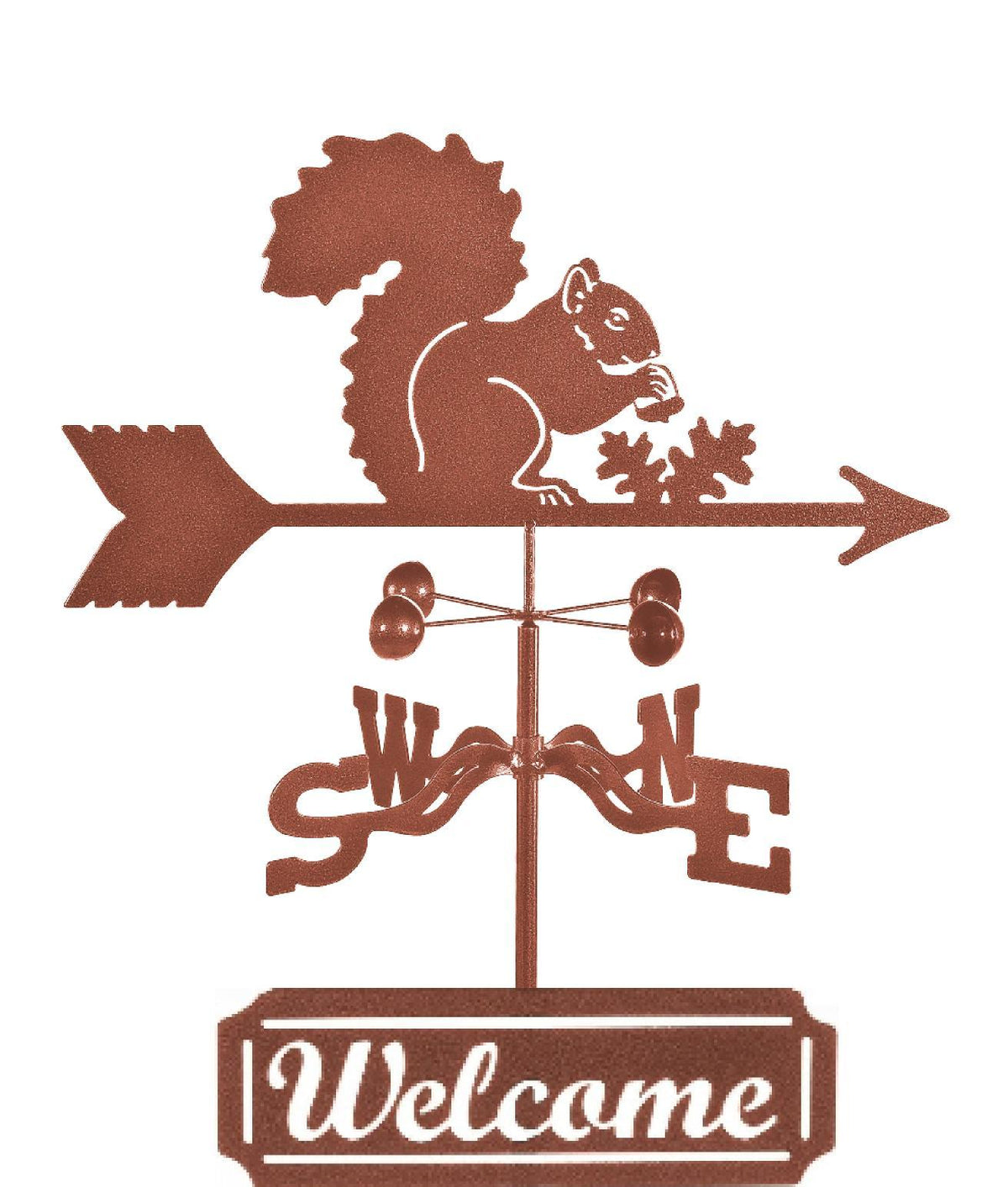 Squirrel Rain Gauge Weathervane and Welcome Sign